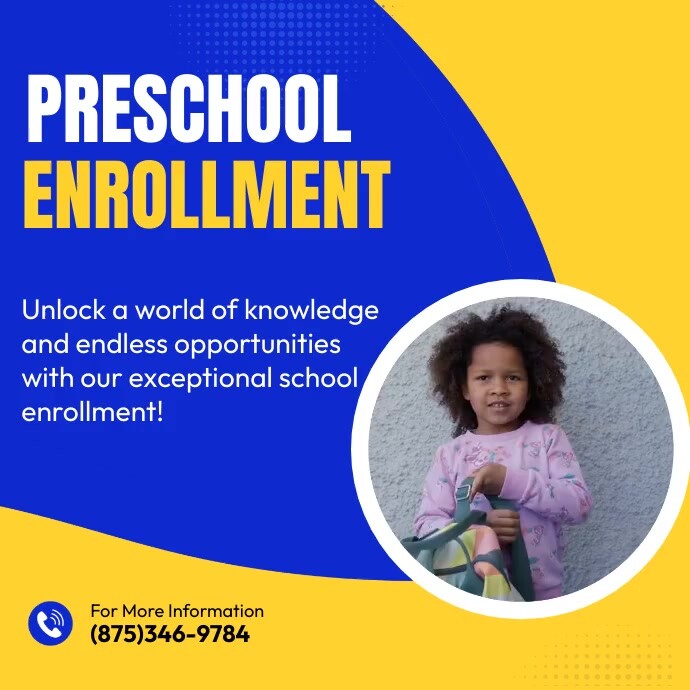 Preschool Enrollment Template | PosterMyWall