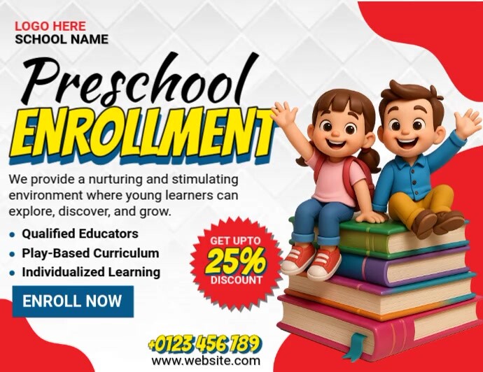 Copy of Preschool Enrollment | PosterMyWall