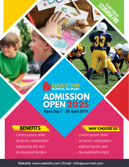 Sample Enrollment Flyer Preschool Enrollment Flyers Template