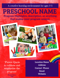 Preschool Flyer Template | PosterMyWall