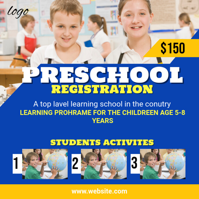 Preschool Post Template | PosterMyWall