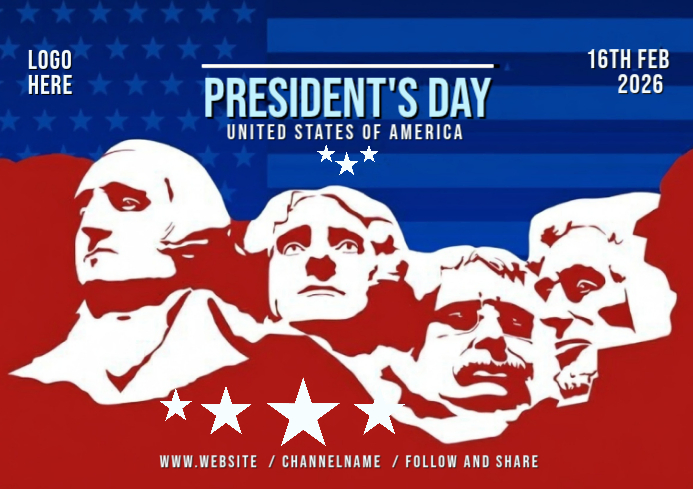 President's Day A4 Template | PosterMyWall