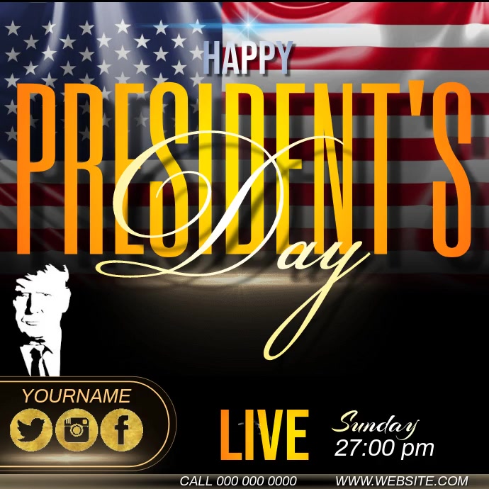 Copy of president's day ad template | PosterMyWall