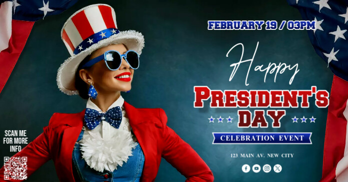 President's Day Banner Template | PosterMyWall