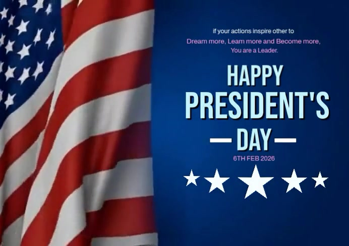 President's Day Celebration A4 Video Template | PosterMyWall