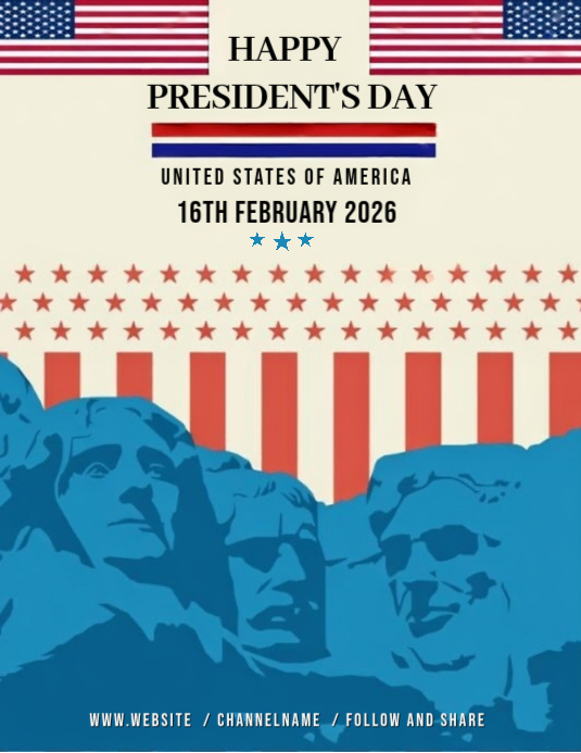 President's Day Celebration Flyer Template | PosterMyWall
