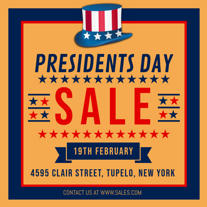 President's Day Clearance Sale Online Advertisement Template | PosterMyWall