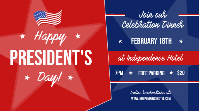 President's Day Dinner Party Digital Display Image Template | PosterMyWall