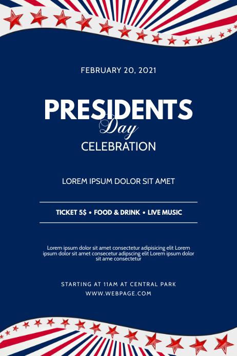 Copy of President's Day Event Flyer Template | PosterMyWall