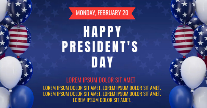 President's Day Facebook Cover Design Template | PosterMyWall
