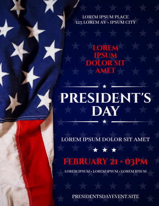PRESIDENT'S DAY FLYER Template | PosterMyWall