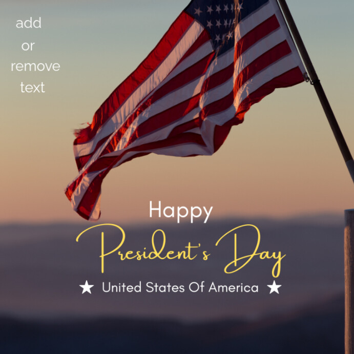 Copy of President's Day Holiday Graphic | PosterMyWall