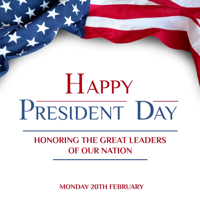 President's Day Instagram Post. Template | PosterMyWall