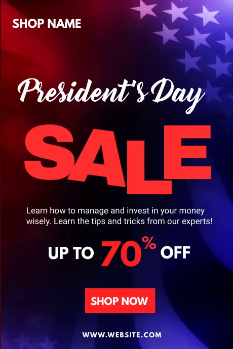 Copy of President's day Offer Flyer Template | PosterMyWall