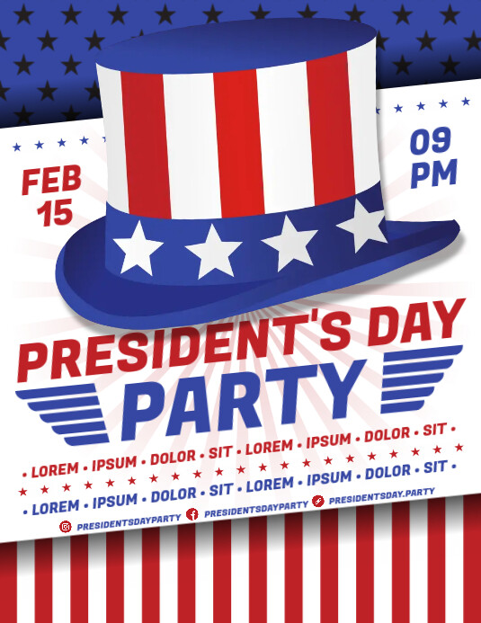 Copy of PRESIDENT'S DAY PARTY FLYER | PosterMyWall