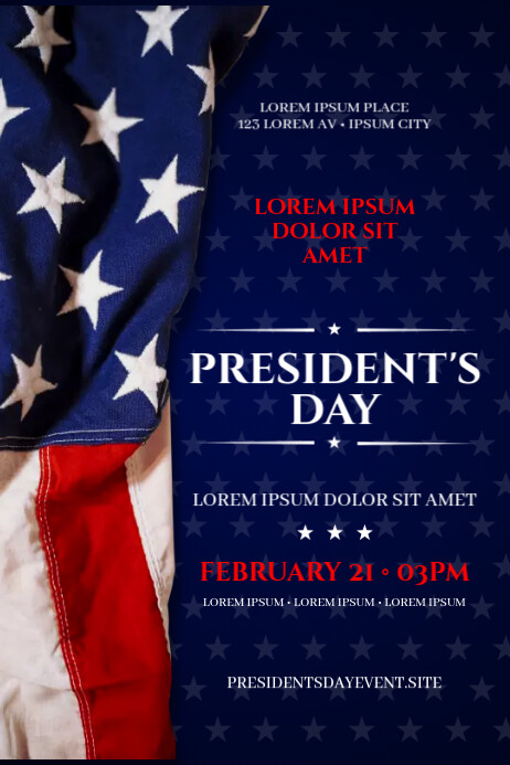 PRESIDENT'S DAY POSTER Template | PosterMyWall