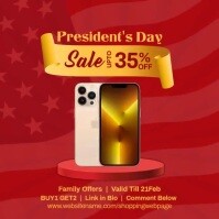 President's Day Clearance Sale Online Advertisement Template | PosterMyWall