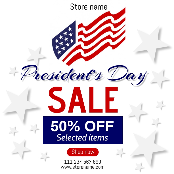 President's day sale Template | PosterMyWall