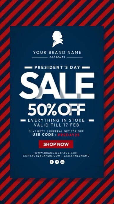 Copy of President's Day Sale Display Template | PosterMyWall