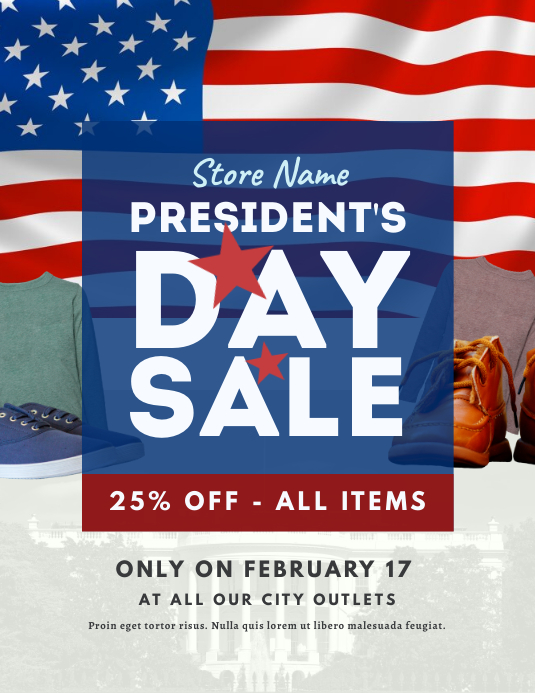 President's Day Sale Flyer Template | PosterMyWall