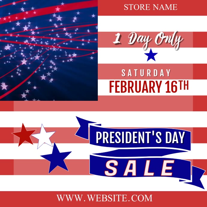 President's Day Sale Video Template | PosterMyWall