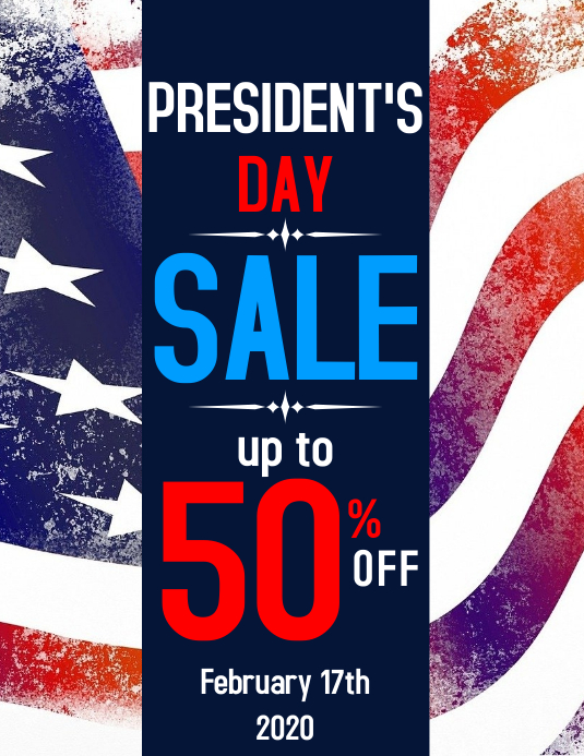 President's Day sales flyer advertisement Template | PosterMyWall