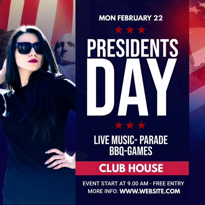 President's day Video ad Template | PosterMyWall