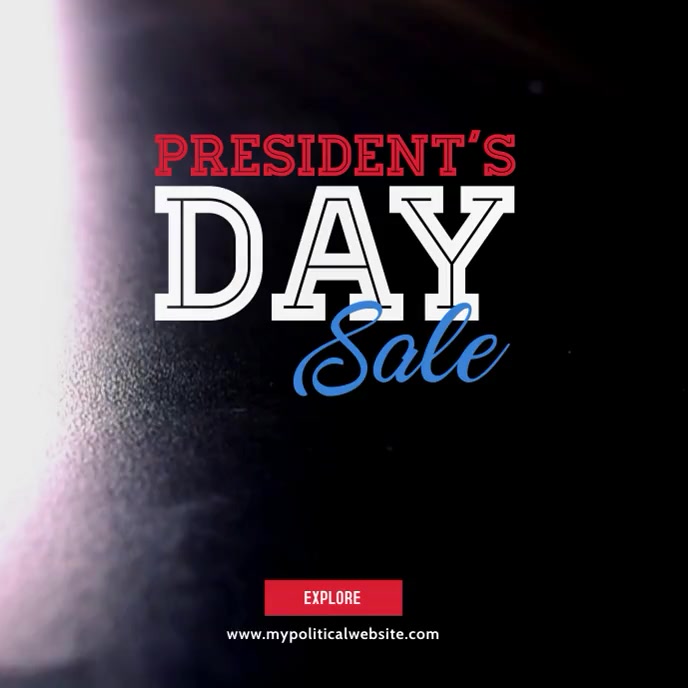 President's Day Video Ad Template | PosterMyWall