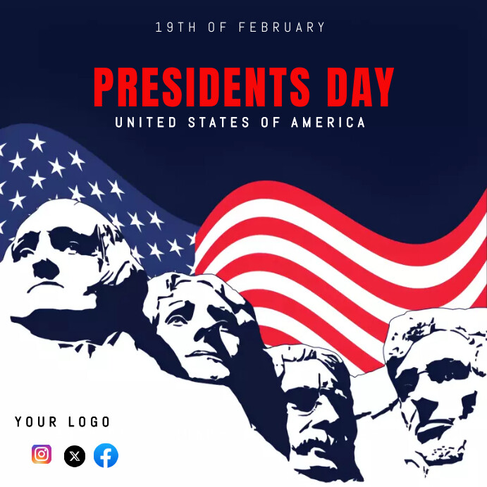 President day Instagram template | PosterMyWall