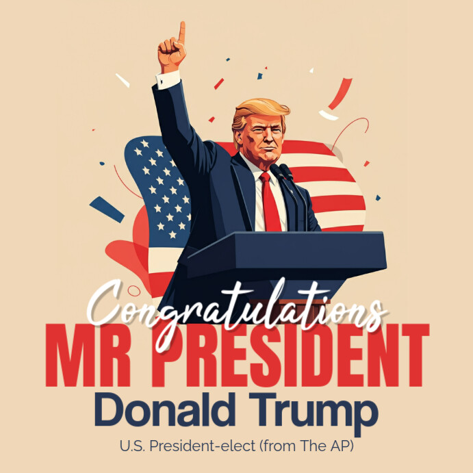 Plantilla de President Trump Congratulations | PosterMyWall