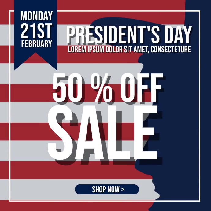 Presidents Day Ad 3 Template | PosterMyWall
