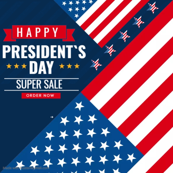 Presidents Day Big Promo Template | PosterMyWall