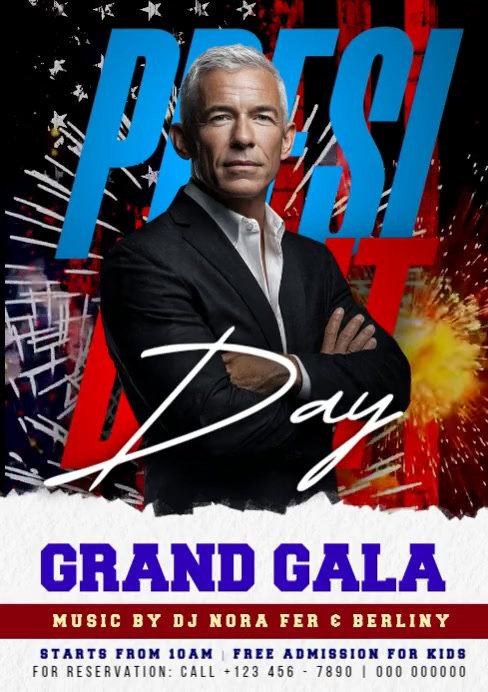 Presidents Day Celebration Event Template | PosterMyWall