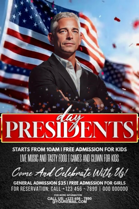 Plantilla de Presidents Day Leadership Night | PosterMyWall