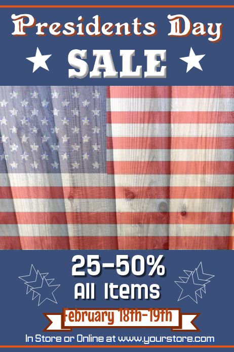 Presidents Day Sale Poster Template | PosterMyWall