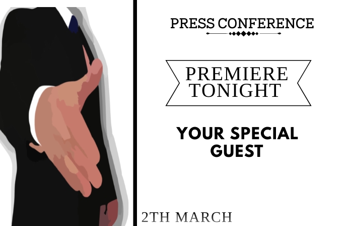 PRESS CONFERENCE Template | PosterMyWall