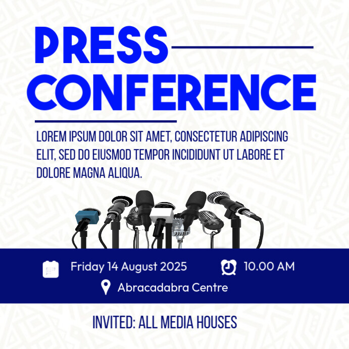 Copy of Press Conference | PosterMyWall