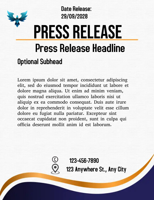 Press release conference Template | PosterMyWall