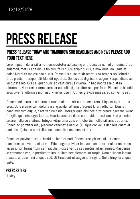 Copy of press release | PosterMyWall