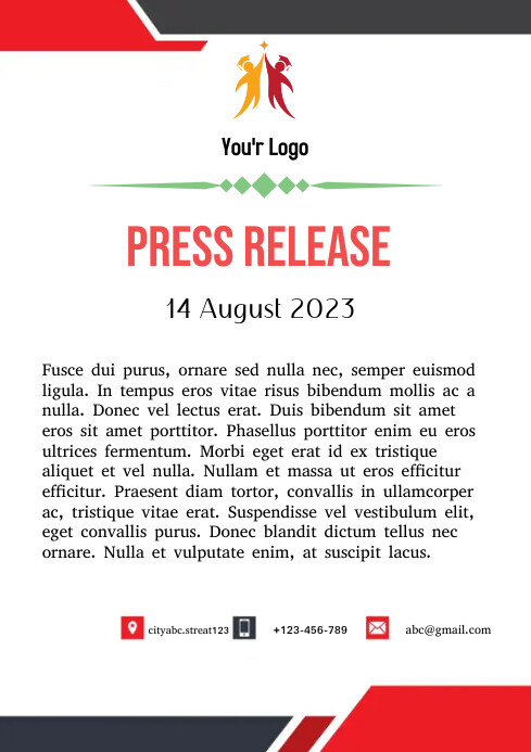 Press Release Template | PosterMyWall