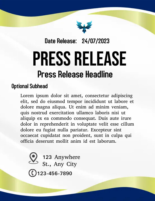 Plantilla de Press release letters | PosterMyWall