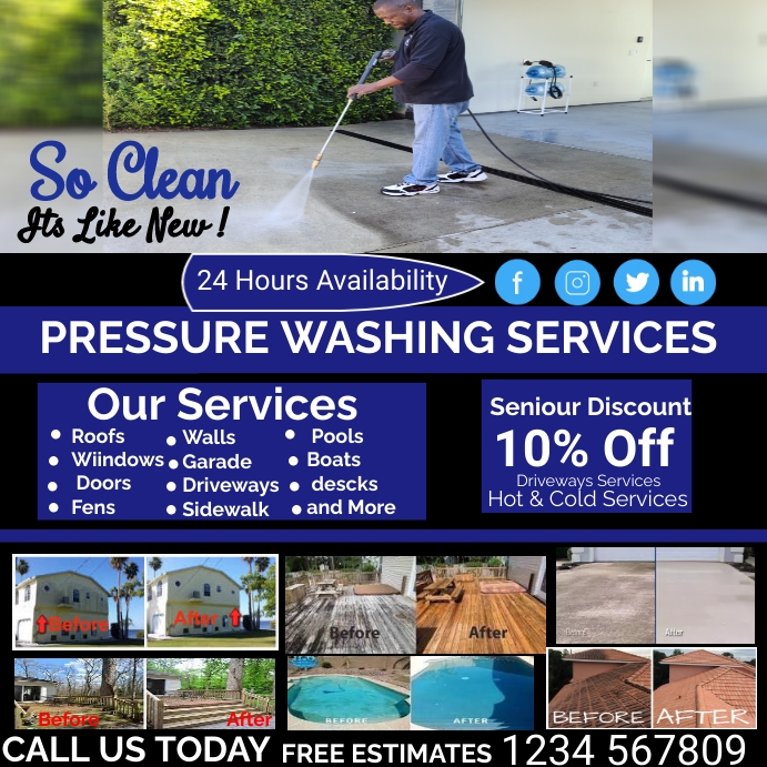 Plantilla de Folletos de Lavado Y Limpieza a Presión | PosterMyWall