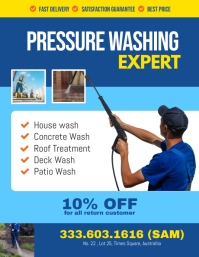 Pressure washing service flyer ads Template | PosterMyWall