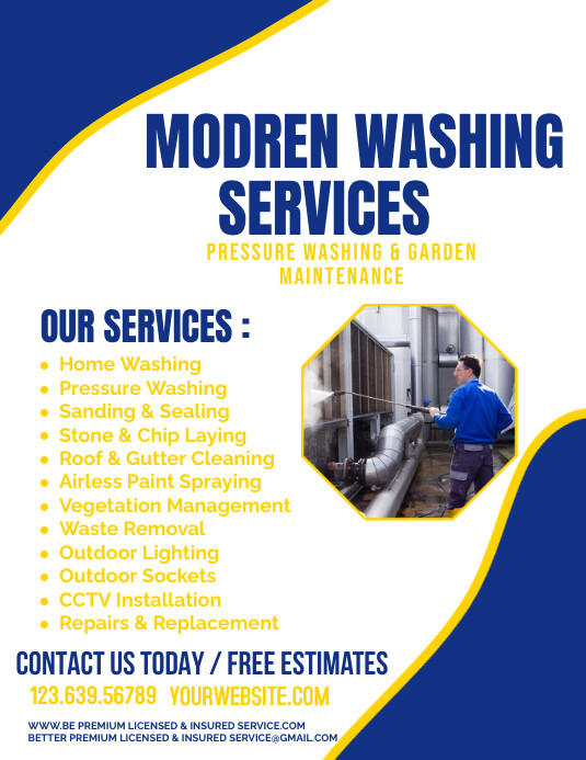 pressure washing flyers , home cleaning flyer Template | PosterMyWall