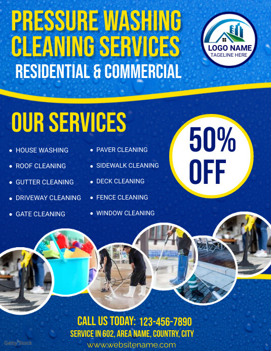 pressure washing flyers , home cleaning flyer Template | PosterMyWall