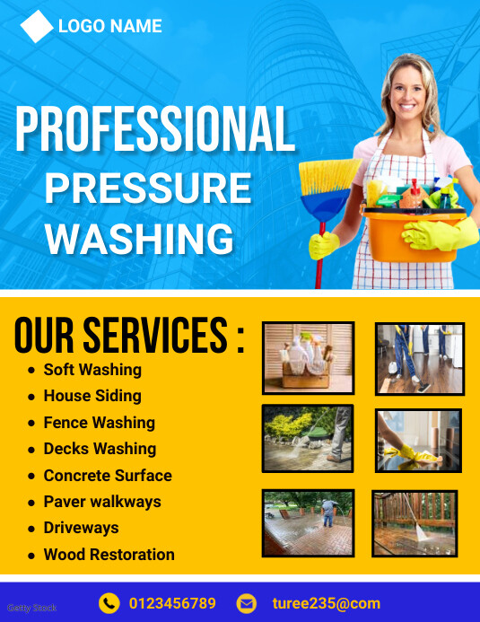 pressure washing flyers , home cleaning flyer Template | PosterMyWall