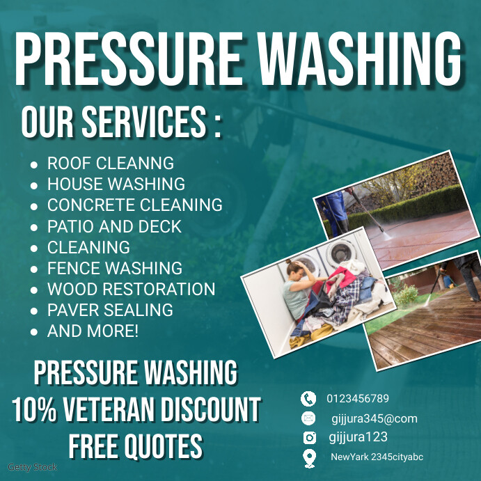 Plantilla de pressure washing flyers | PosterMyWall
