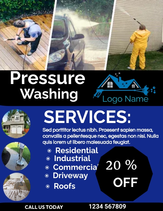 Copy of pressure washing services flyer | PosterMyWall