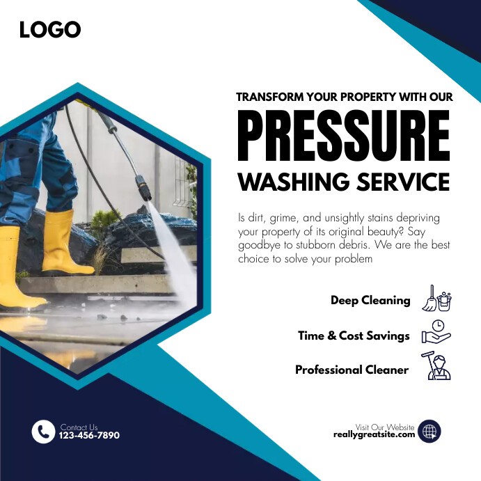 PRESSURE WASHING SERVICES FLYERS Template | PosterMyWall