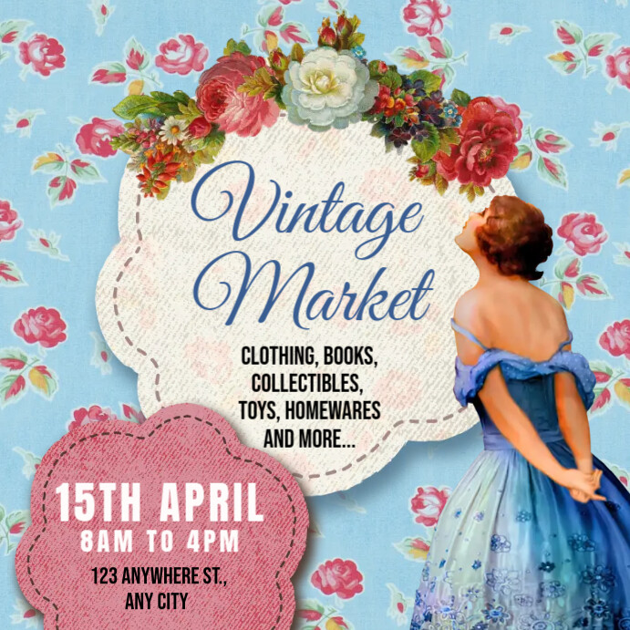 Pretty Vintage Promotional Event Template | PosterMyWall
